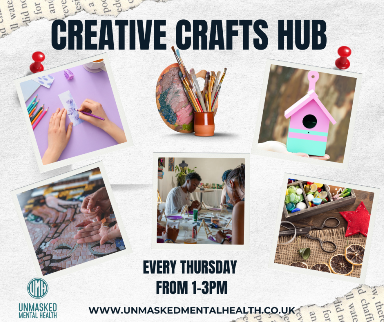 Creative Crafts Activity Group – Unmasked Mental Health